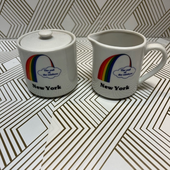 Papel | Dining | Vintage New York The End Of The Rainbow Creamer Sugar ...